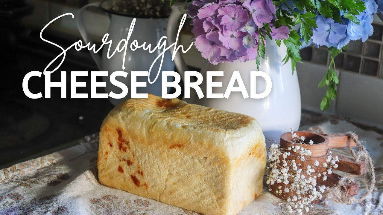 Cozy homemade sourdough cheese bread