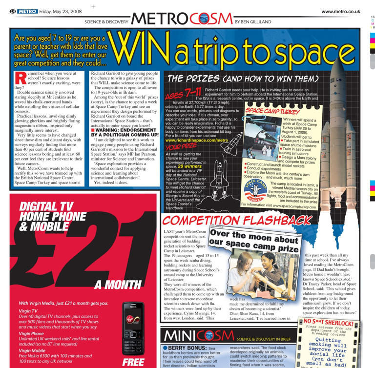 From Metro contest winner to top space engineer