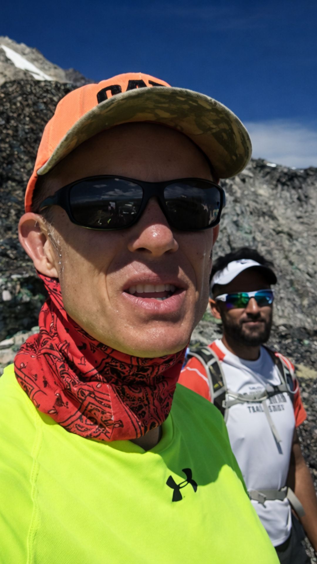 Exploring together an adventure with my friend