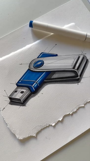 The creative process behind industrial design sketching