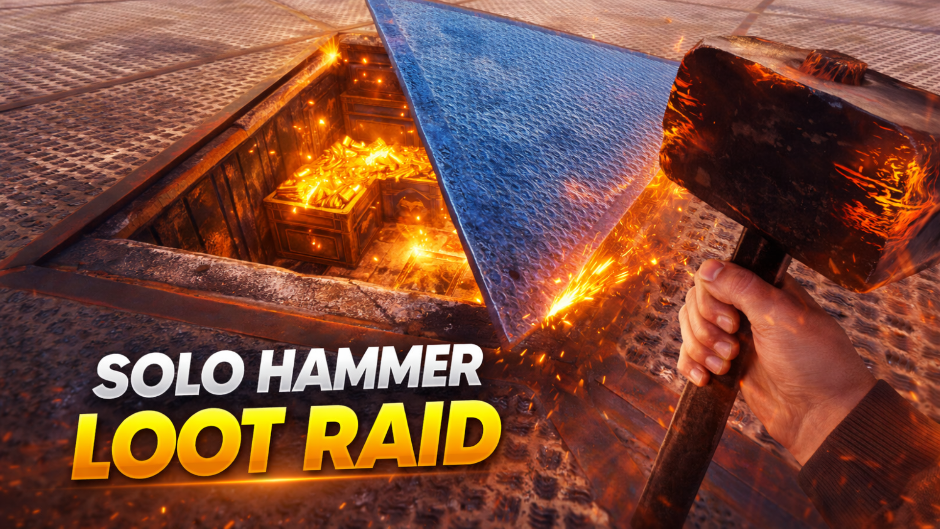 A hammer reveals a very hidden loot room | Solo raid