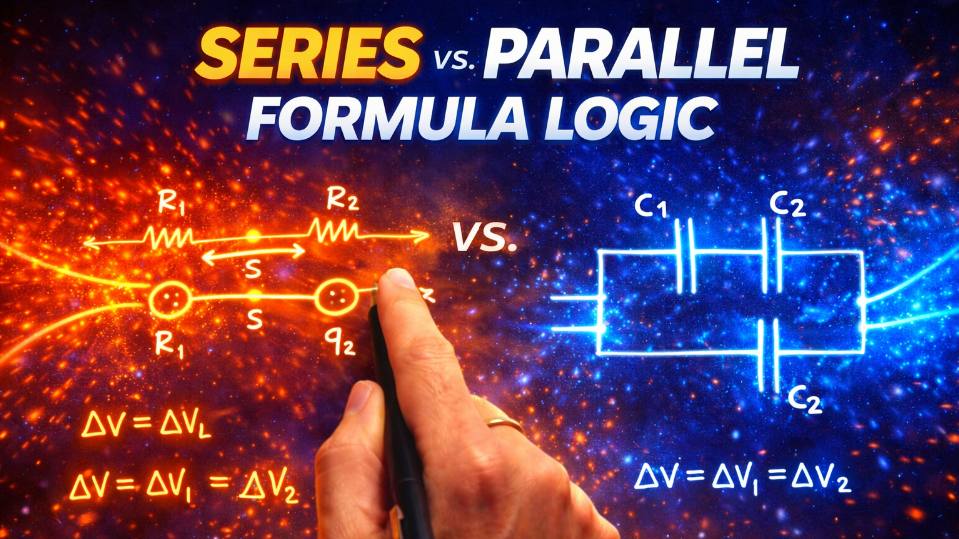 The physics behind reversed resistor and capacitor equations
