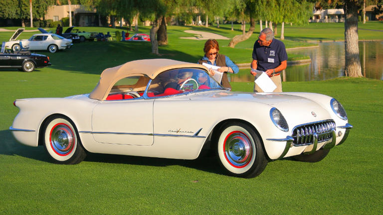 When the 1955 Corvette finally received a V8