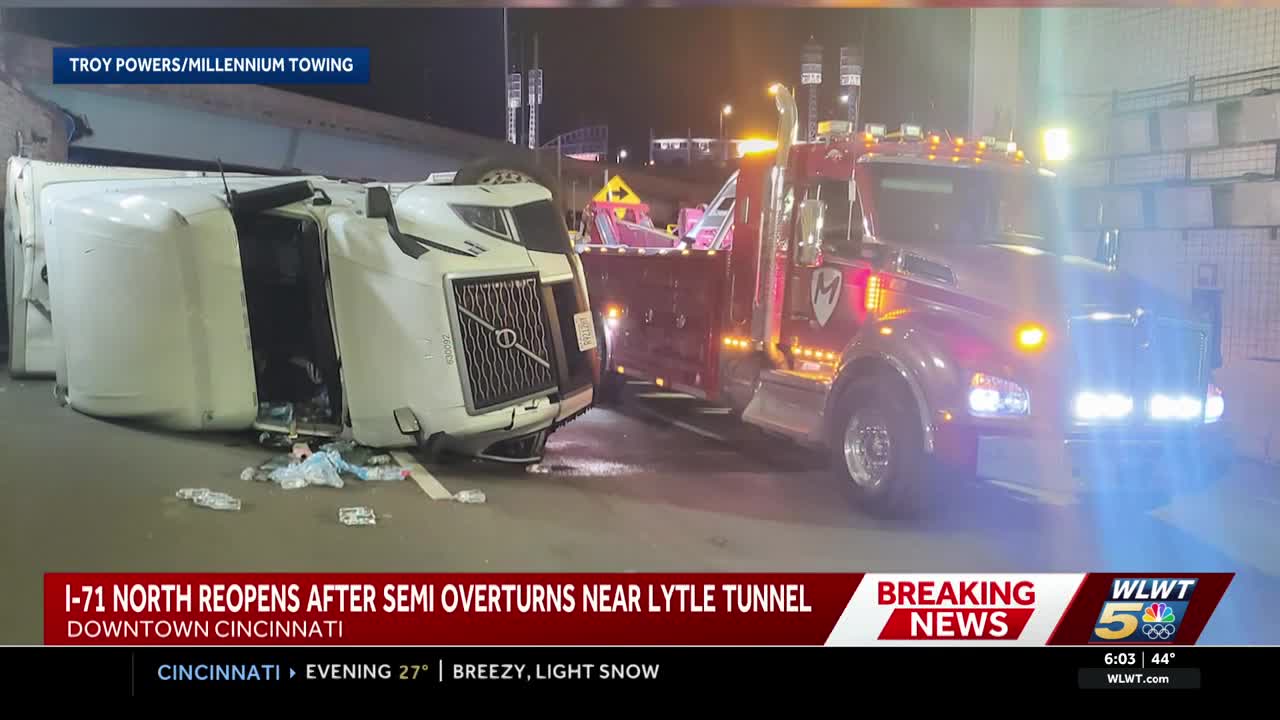 I-71 reopens after overturned semi shuts down interstate for hours near ...