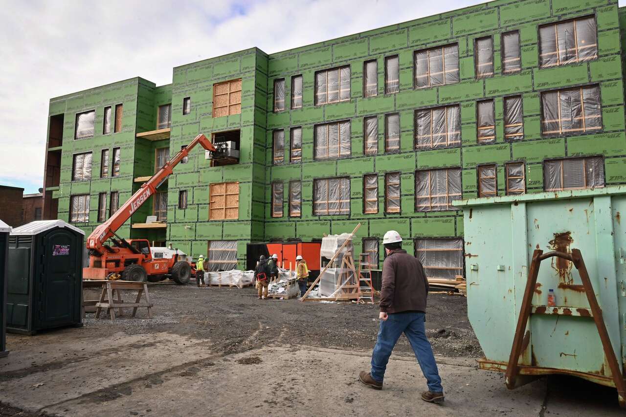 Scaffolds & cranes: Troy's first zero-emission multifamily apartment ...