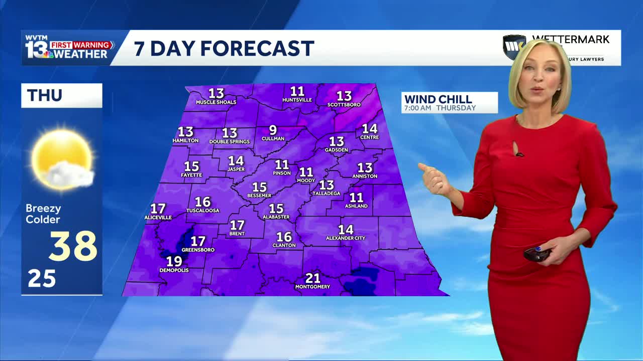 A cold front brings rain to Alabama followed by a blast of bitter cold ...