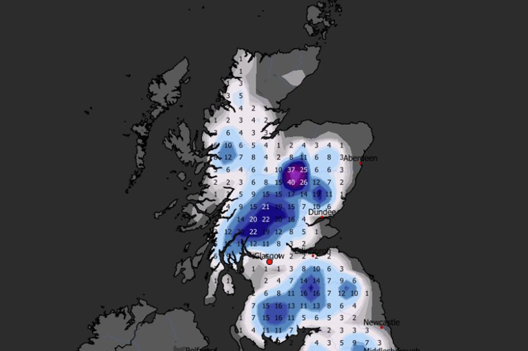 Scotland's deep freeze to return as two areas to see 15 inch snow bomb ...