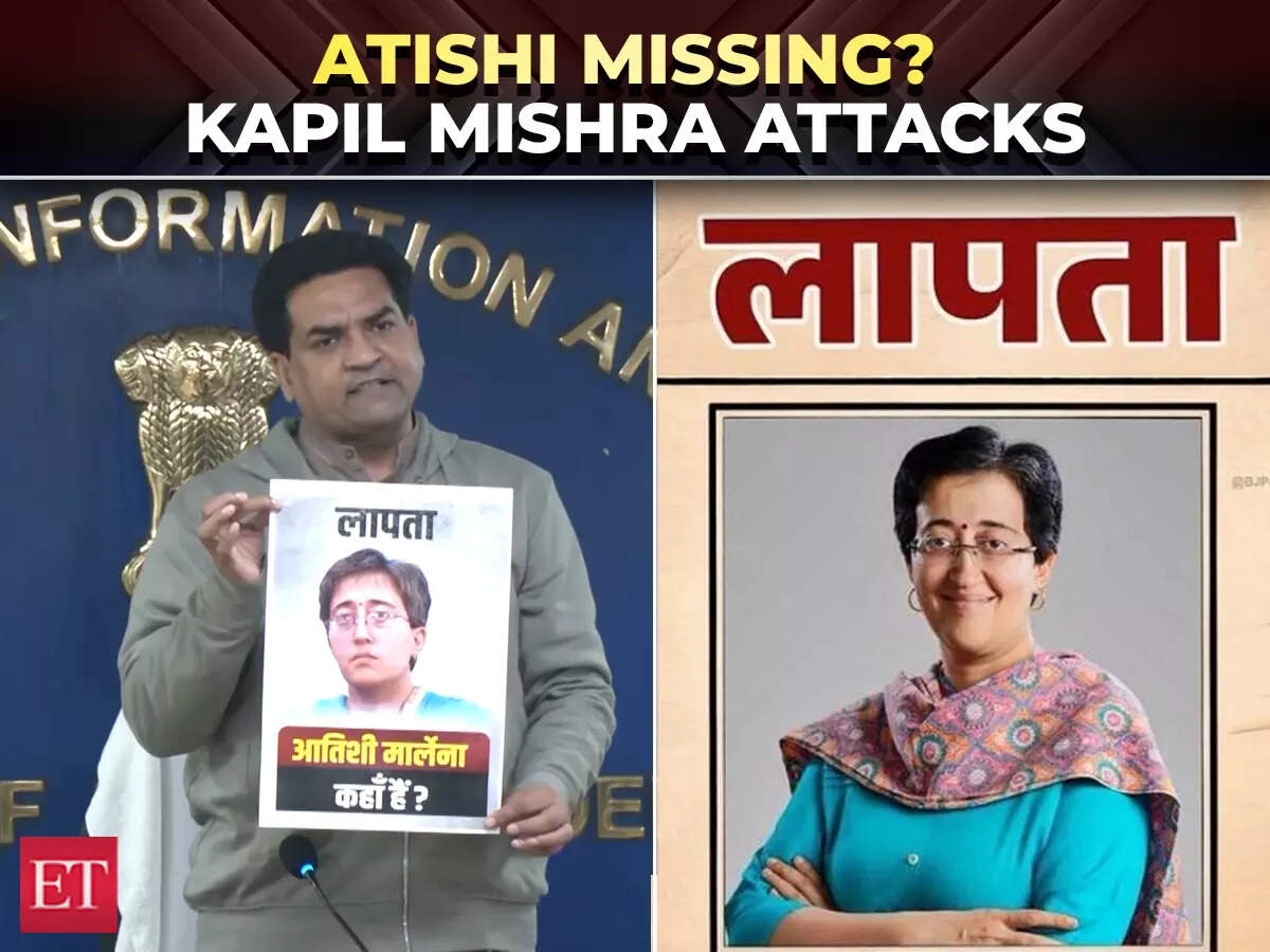 'Where is Atishi?' Kapil Mishra's 'Missing' poster sparks fresh AAP-BJP ...