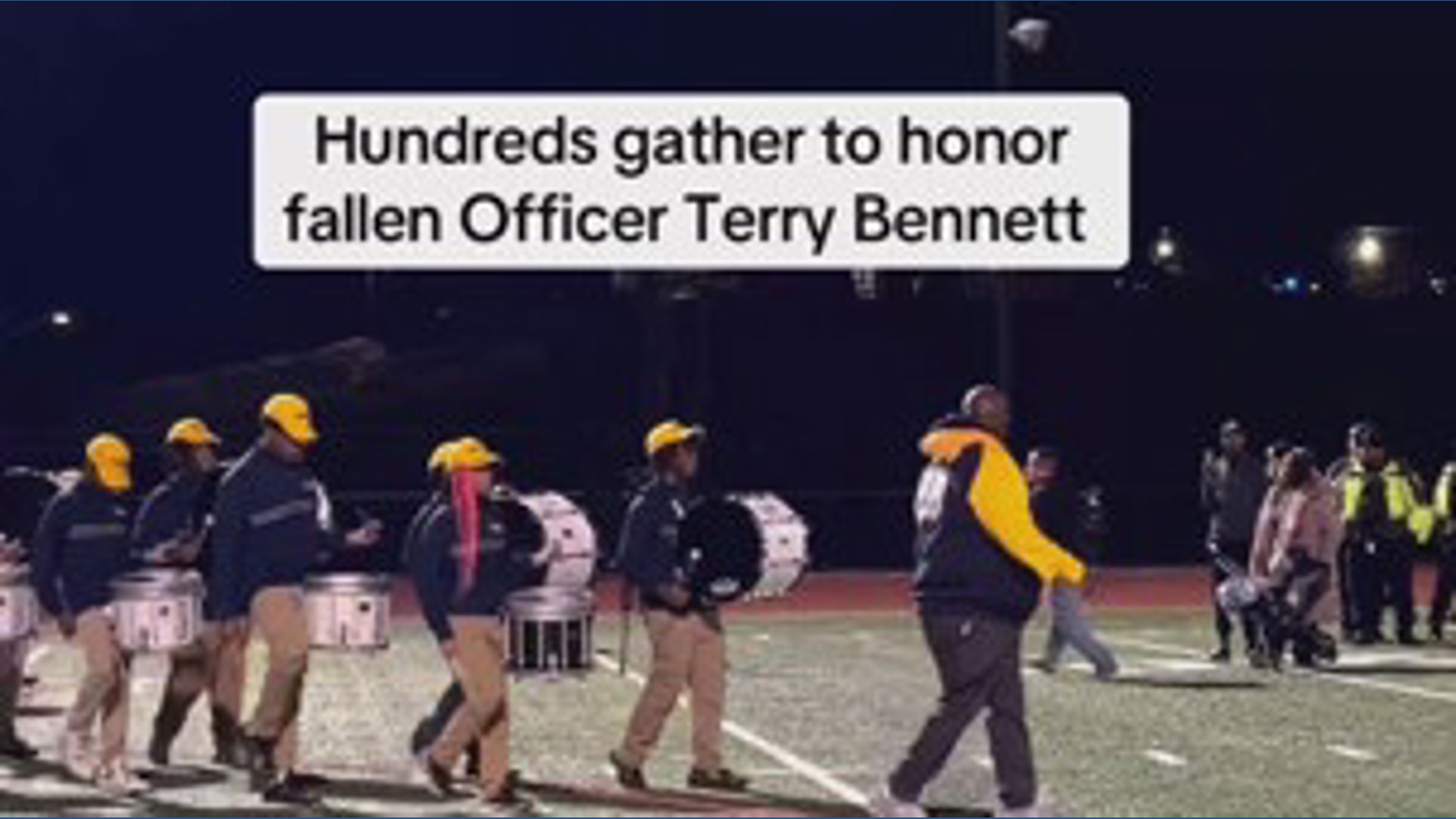 Hundreds gather for a vigil to honor Officer Terry Bennett
