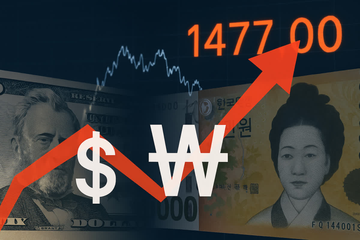 [외환] 원화 17년만의 저점 근접…원/달러 환율 1477.5원 마감