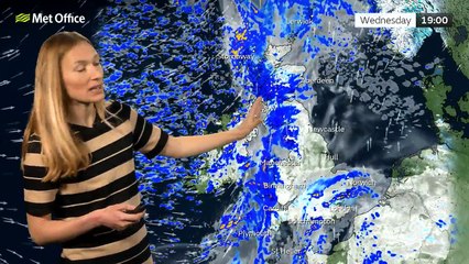 Met Office Wednesday afternoon weather forecast 14/01/2026