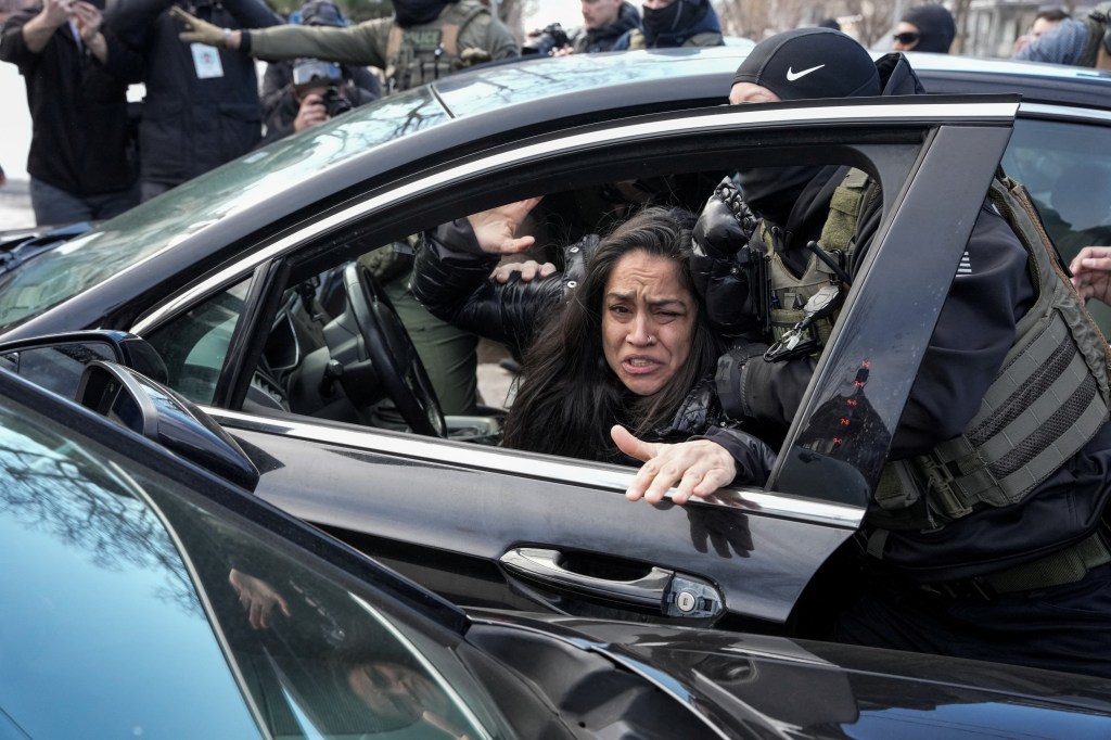 Woman seen on video allegedly blocking Minnesota ICE operation with car ...