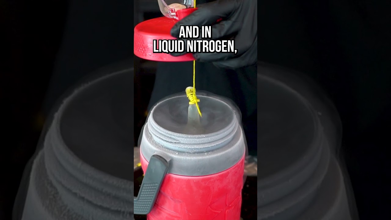 Burning frozen acetone creates a shocking chemical reaction