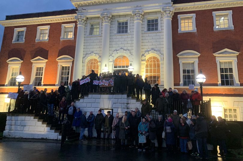 Residents stage town hall protest in fight to save community hub