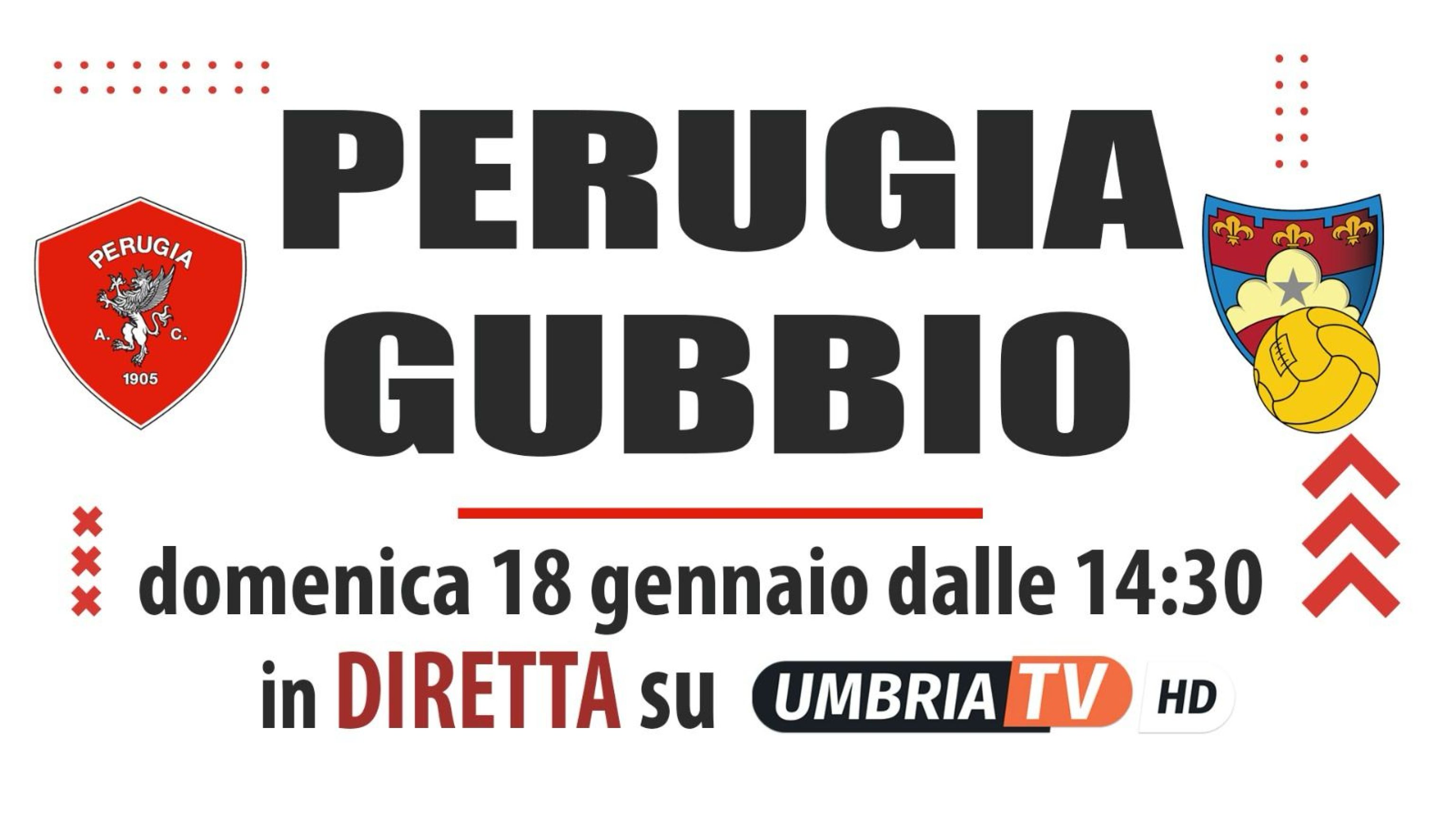 Calcio, Perugia-Gubbio in diretta su Umbria Tv
