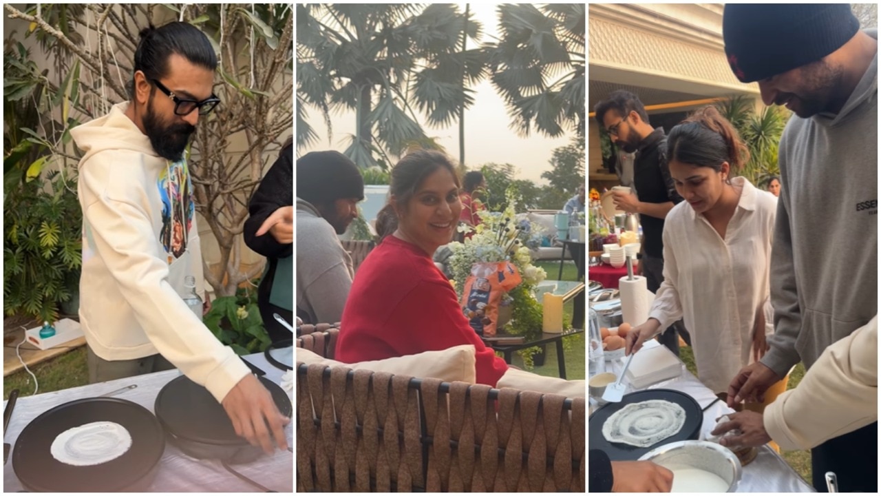 Ram Charan makes dosas as Konidela family marks Bhogi, Allu Arjun skips ...