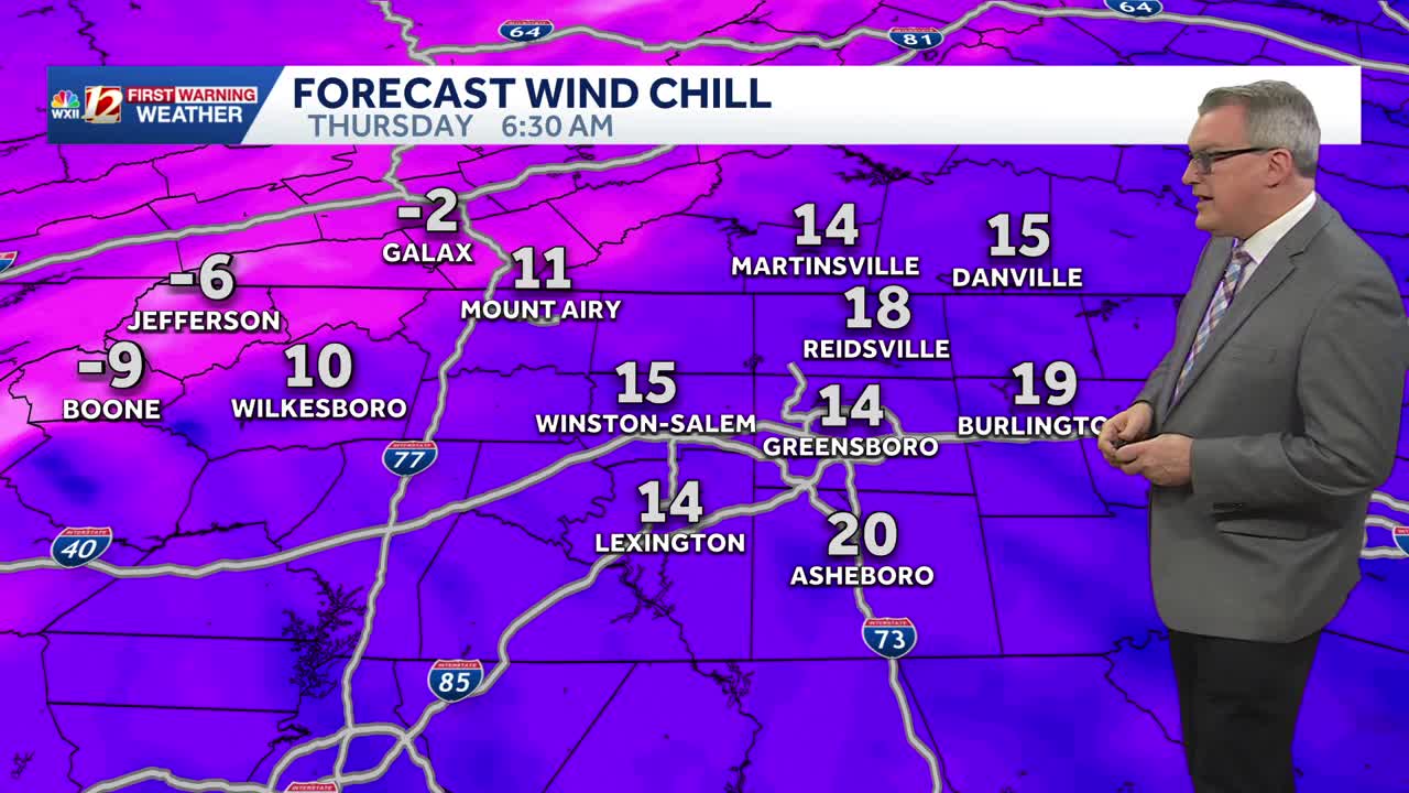 Few Triad showers possible Wednesday | Much colder days ahead