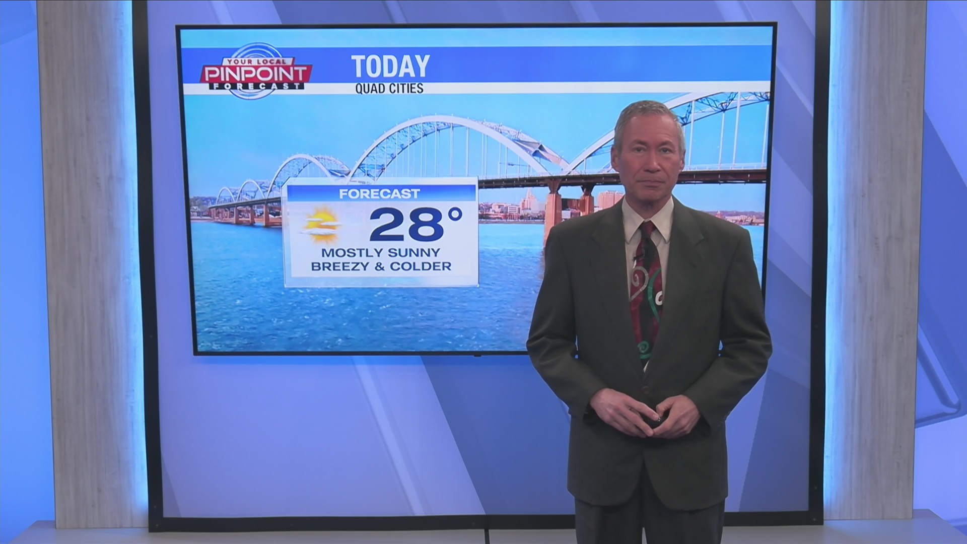 Breezy and much colder Wednesday