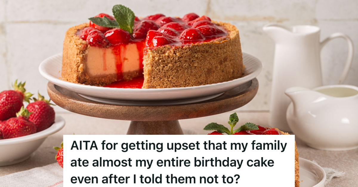 Friend bakes him a special cheesecake for his birthday, but he’s really ...