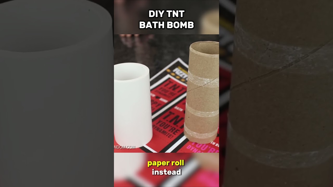 Making a bath bomb designed to mimic cartoon TNT visuals