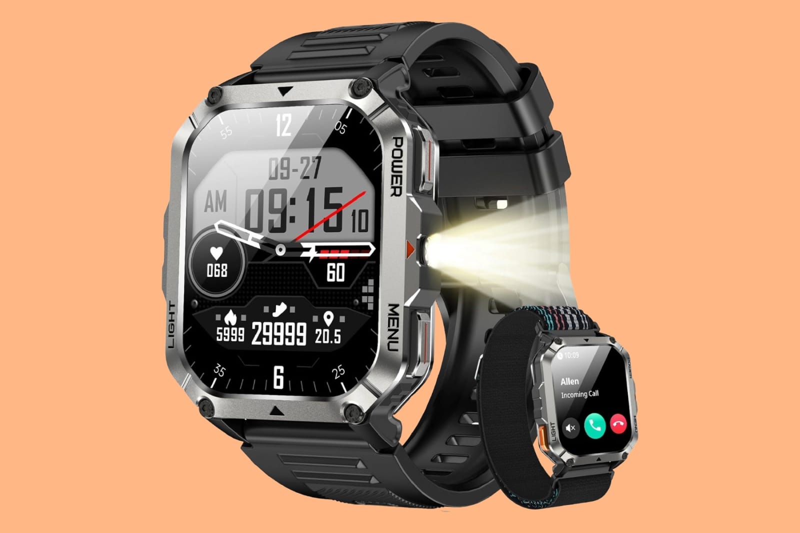 Mit Amazon-Coupon 36 % günstiger: Outdoor-Smartwatch mit Kompass & 2 ...