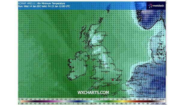 UK snow maps show exact date huge 563-mile blizzard to batter 27 ...