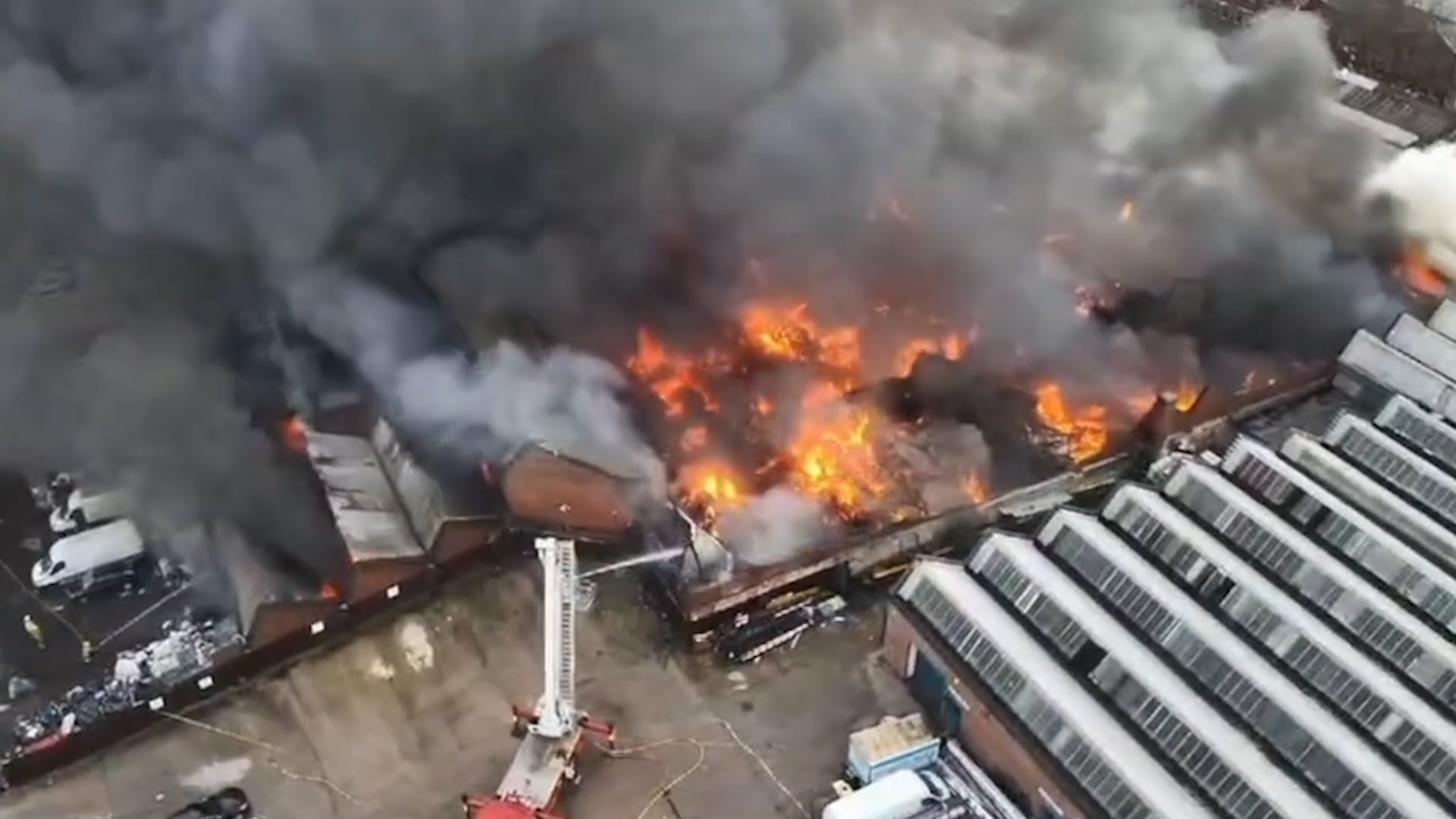 'Major toxic incident' as factory fire beaks out and explosions heard
