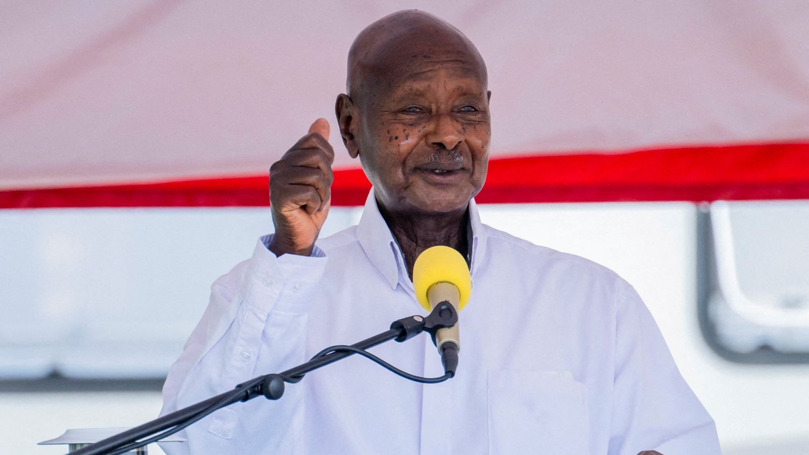 Uganda's president on a seventh term