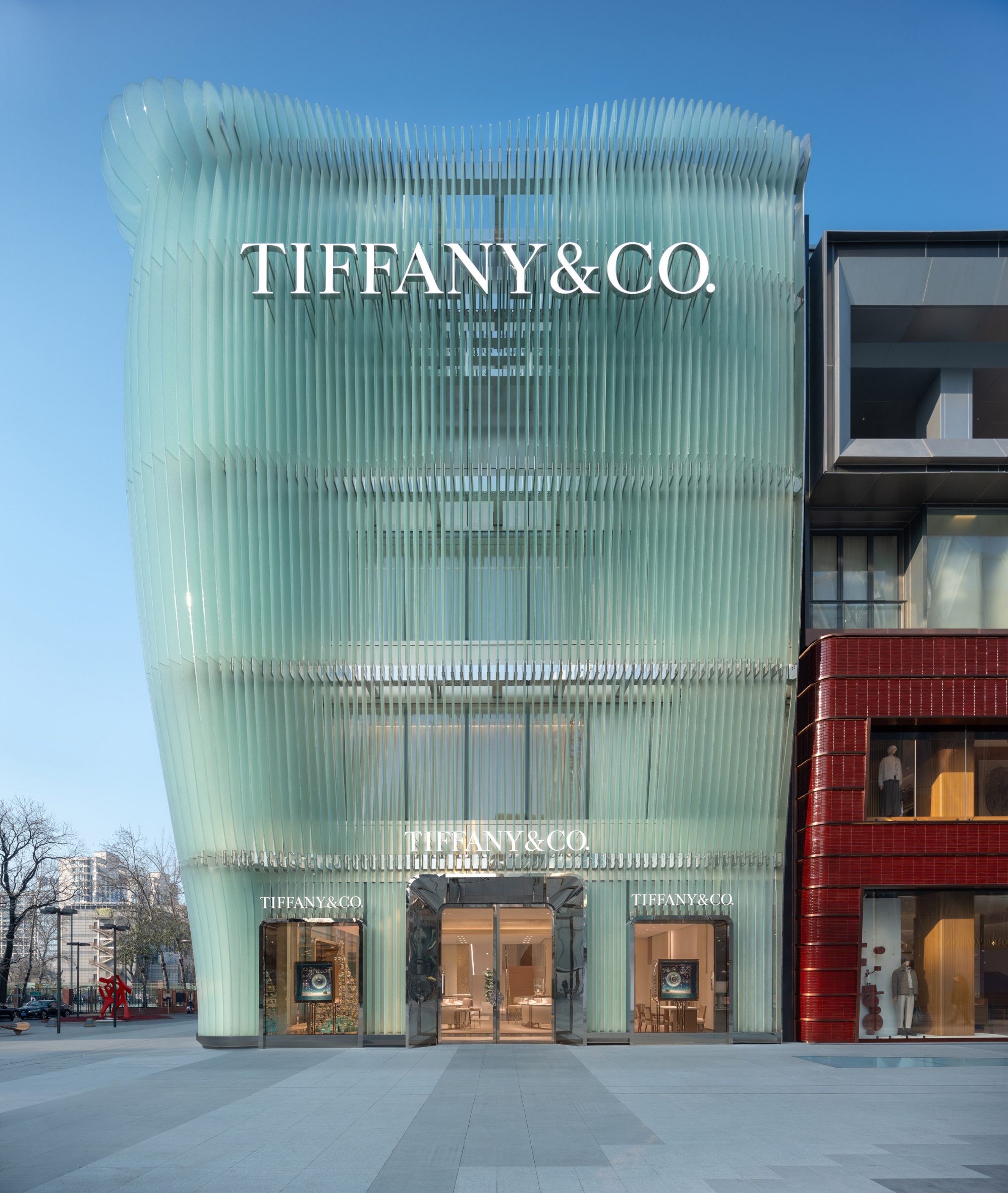 MVRDV drapes glass veil around Tiffany & Co flagship in Beijing