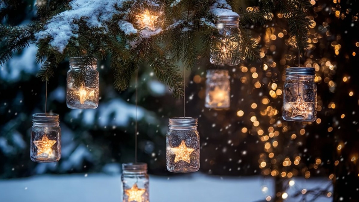 Winterzauber im Garten: Lichtgläser aus Mason Jars ganz einfach selber ...