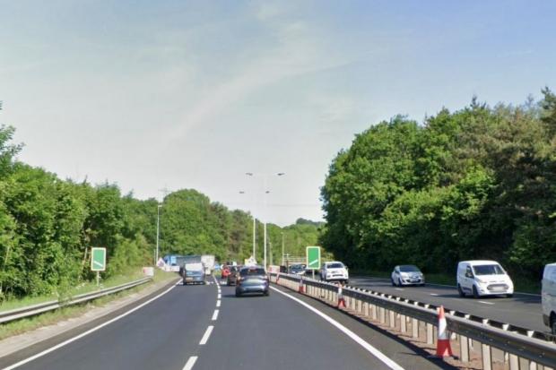 Man arrested on suspicion of driving under influence after crash on A-road