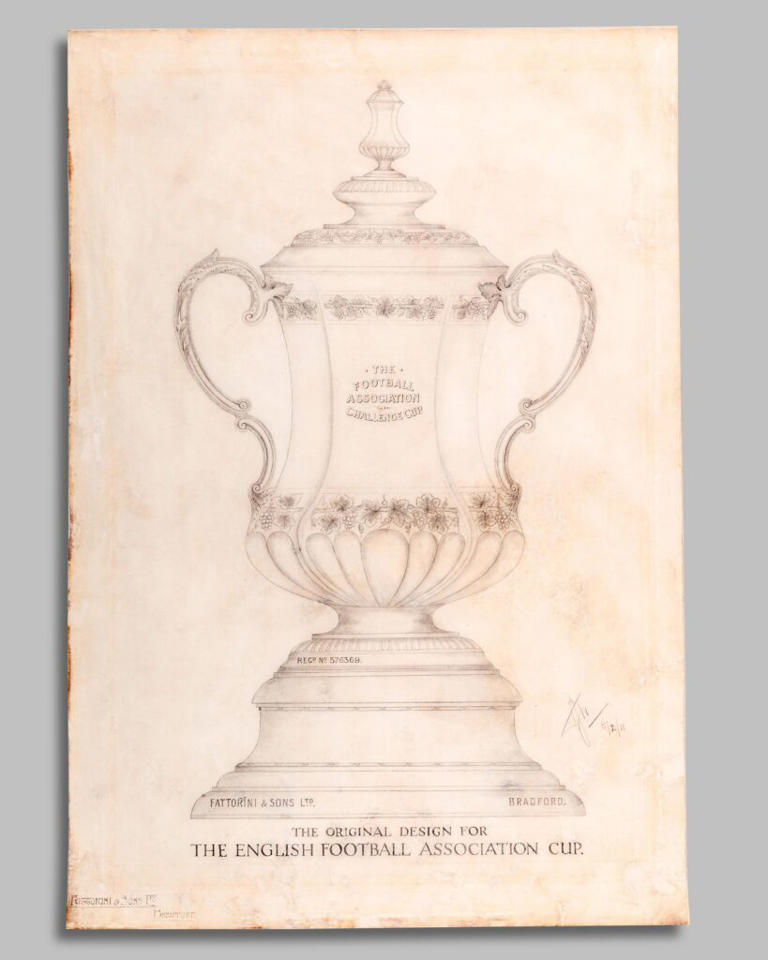 Historic FA Cup trophy design drawing goes under the hammer