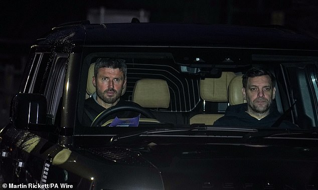 Michael Carrick car-shares with assistant Jonathan Woodgate as he ...