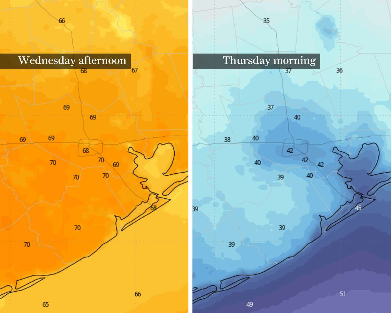 Houston warms up ahead of the next cold front. How far will ...