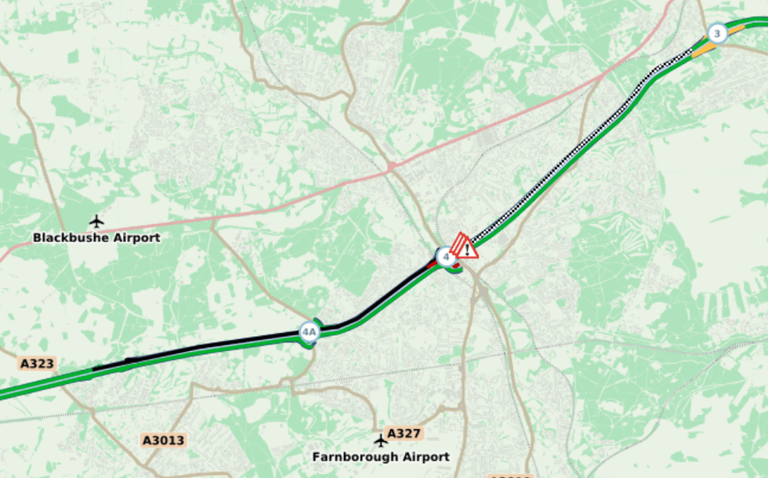 M3 traffic: Lorry carrying electrical waste causes huge fire and large ...
