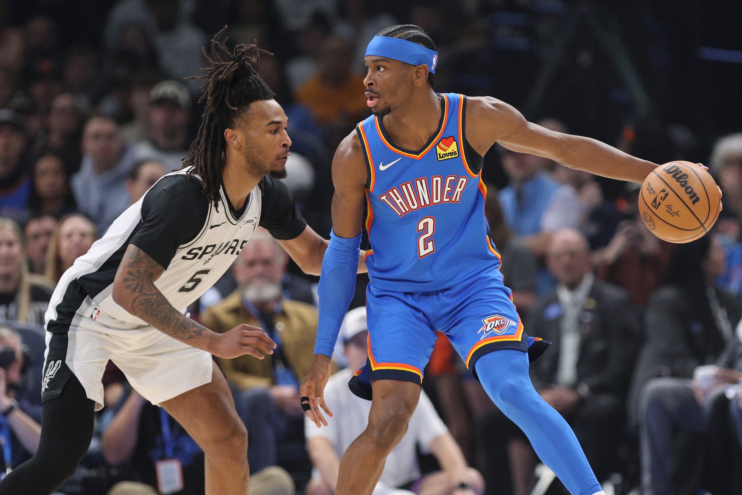 NBA: Thunder top Spurs for first time in four meetings this season