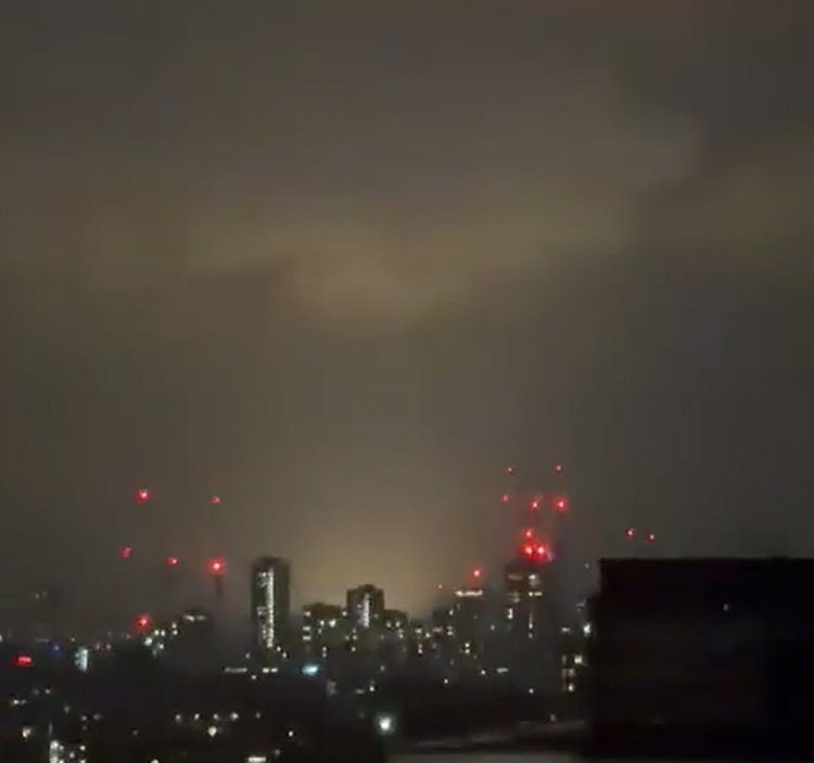 Mystery flashes in London sky revealed as train fire