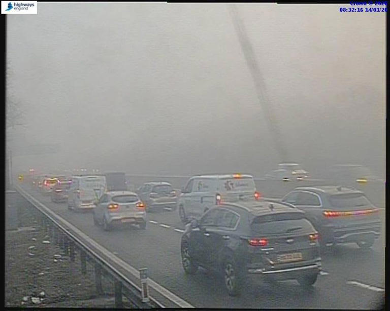 M3 traffic: Lorry carrying electrical waste causes huge fire and large ...