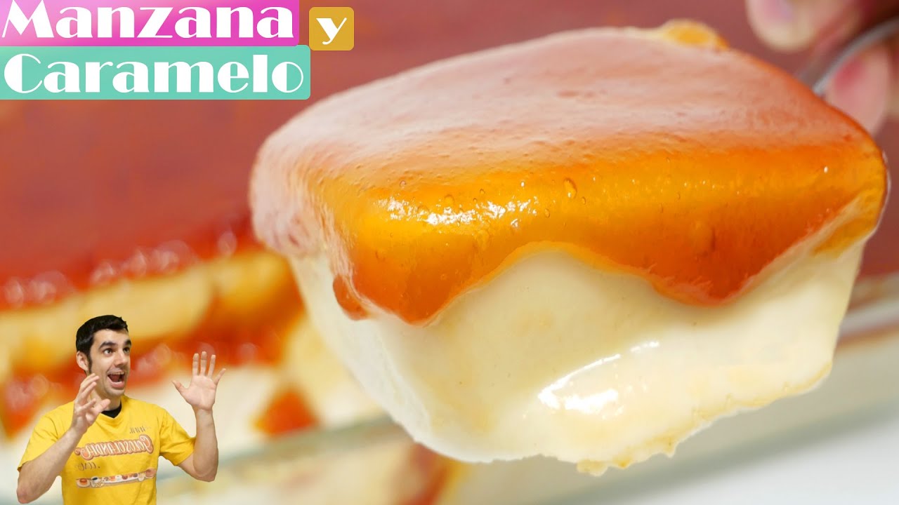 Pastel de manzana y caramelo cremoso fácil