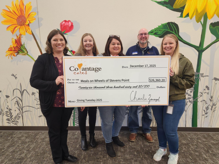 CoVantage Cares just donated $26K to Meals on Wheels of Stevens Point
