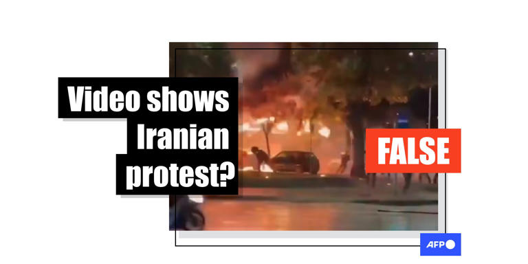 Months-old video from Greece falsely linked to Iran demonstrations