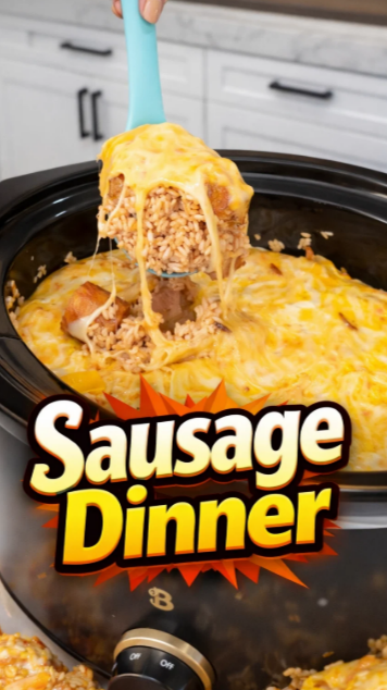 This crockpot rice and sausage dinner saves busy nights
