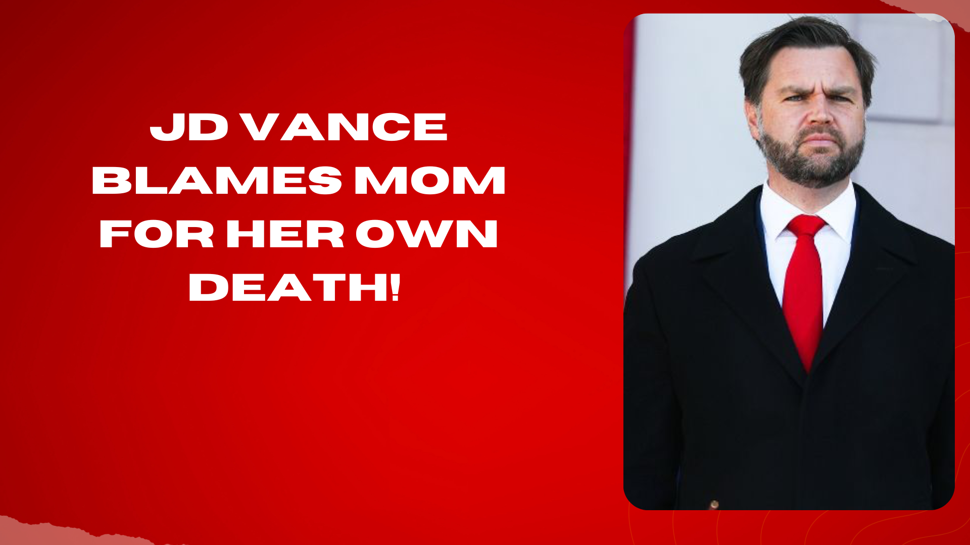 JD Vance blames mom for her own death!