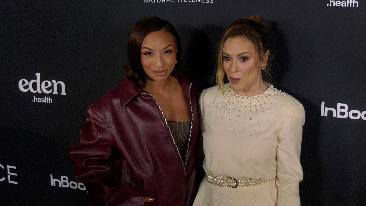 Jeannie Mai and Alyssa Milano "Balance: A Perimenopause Journey" red ...
