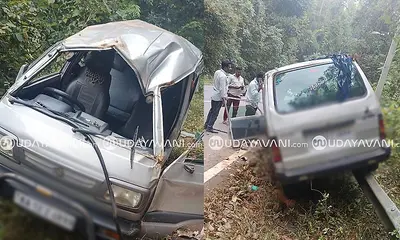 Omni car overturns after driver loses control; four injured including child