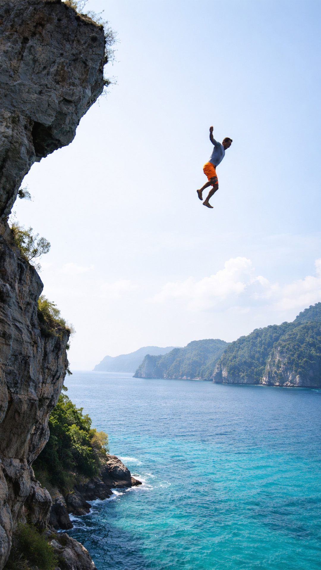 Cliff jumping off crazy high cliff!