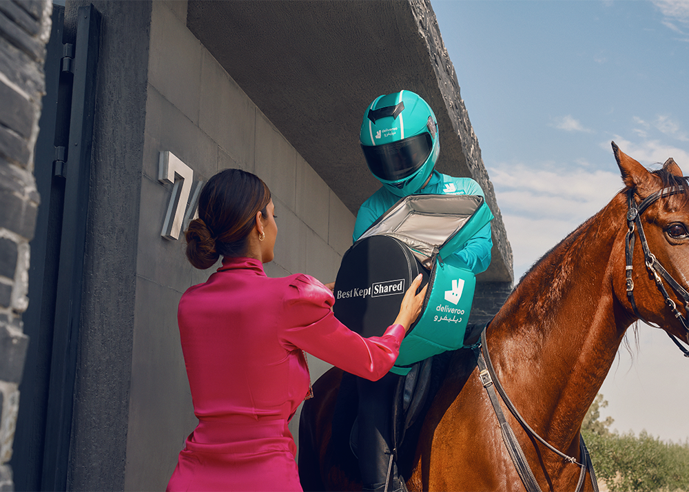 Deliveroo swaps bike for a horse in latest delivery