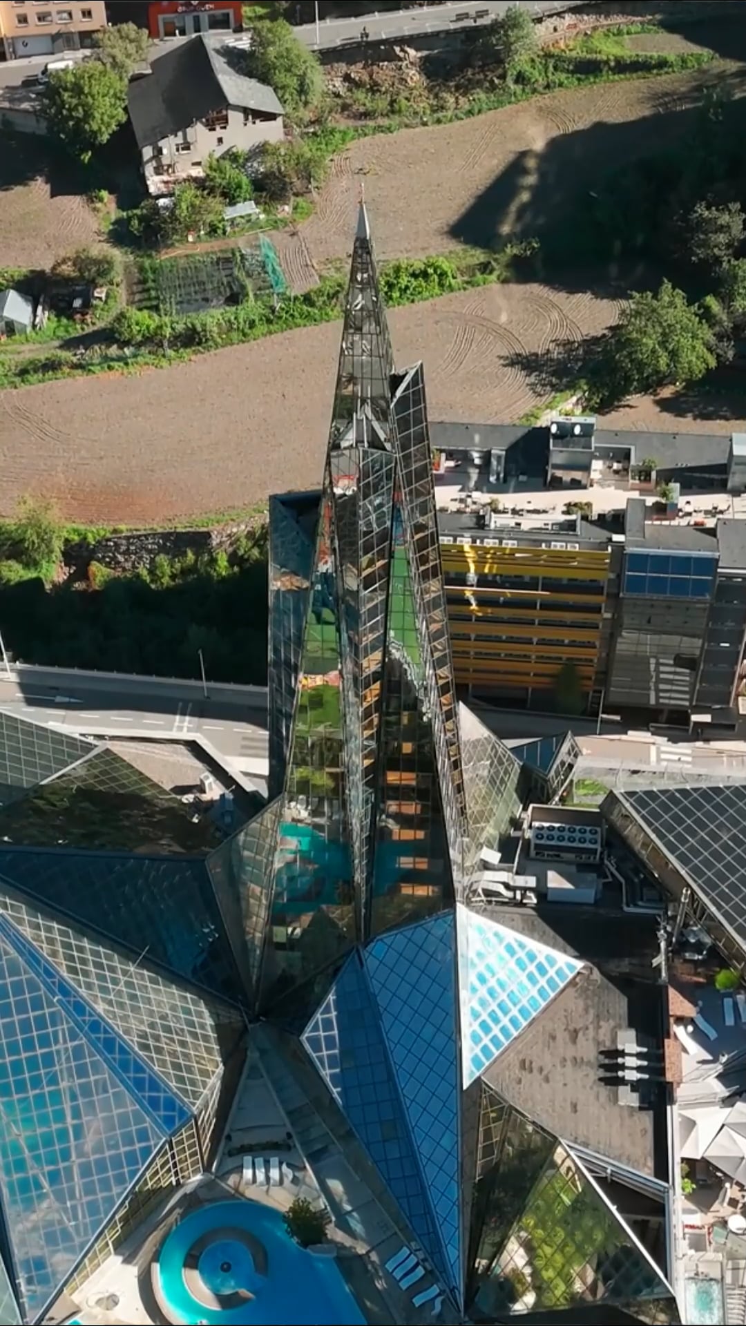 Andorra la Vella drone journey: Pyrenees peaks & modern architecture