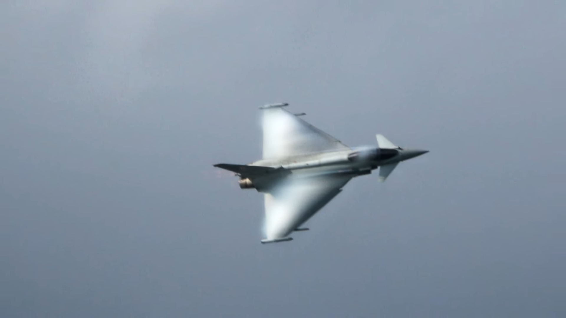 An RAF Typhoon passed so low it dwarfed everything below
