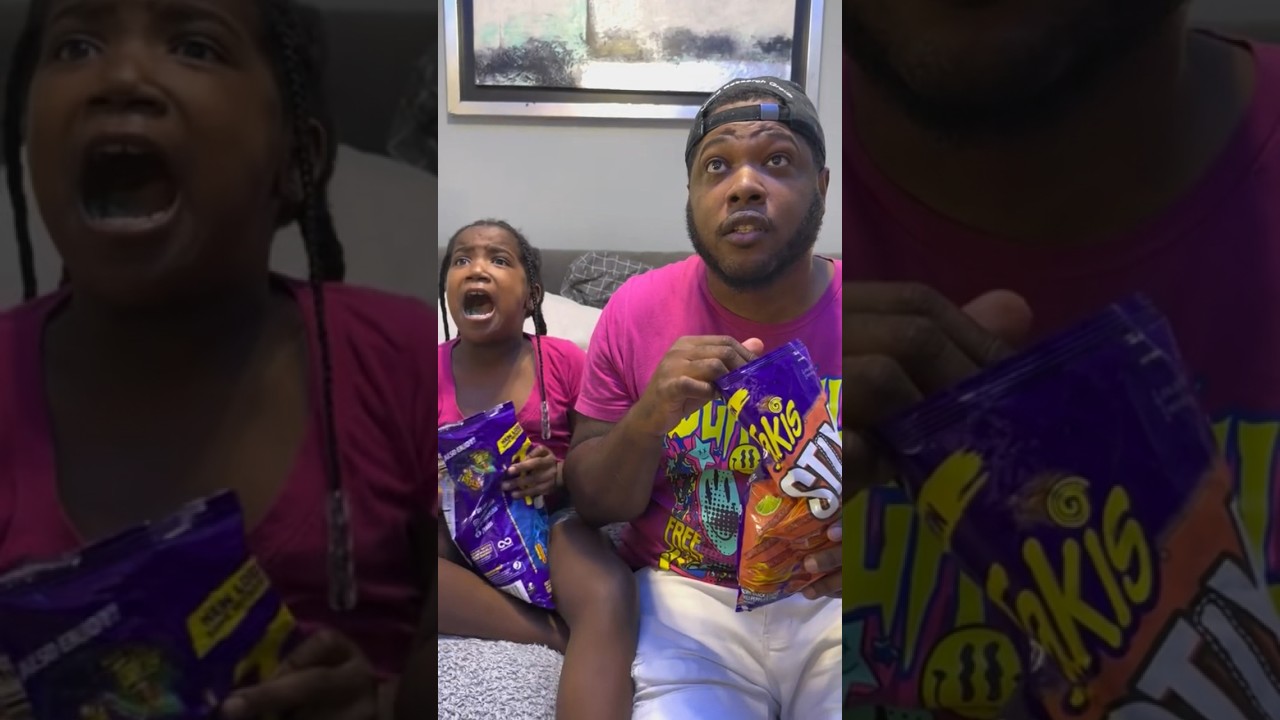 Brave dad doesn't show fear in front of kids